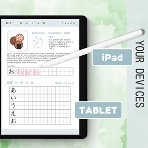 Japanese Worksheet Bundle Flashcards Hiragana With Japanese Food ...