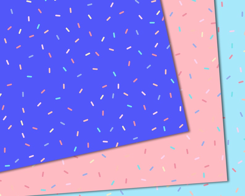 Seamless Rainbow Sprinkle Digital Papers, Rainbow Jimmies Ice Cream ...