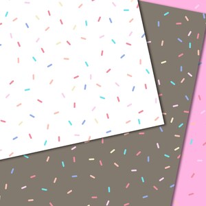 Seamless Rainbow Sprinkle Digital Papers, Rainbow Jimmies Ice Cream ...