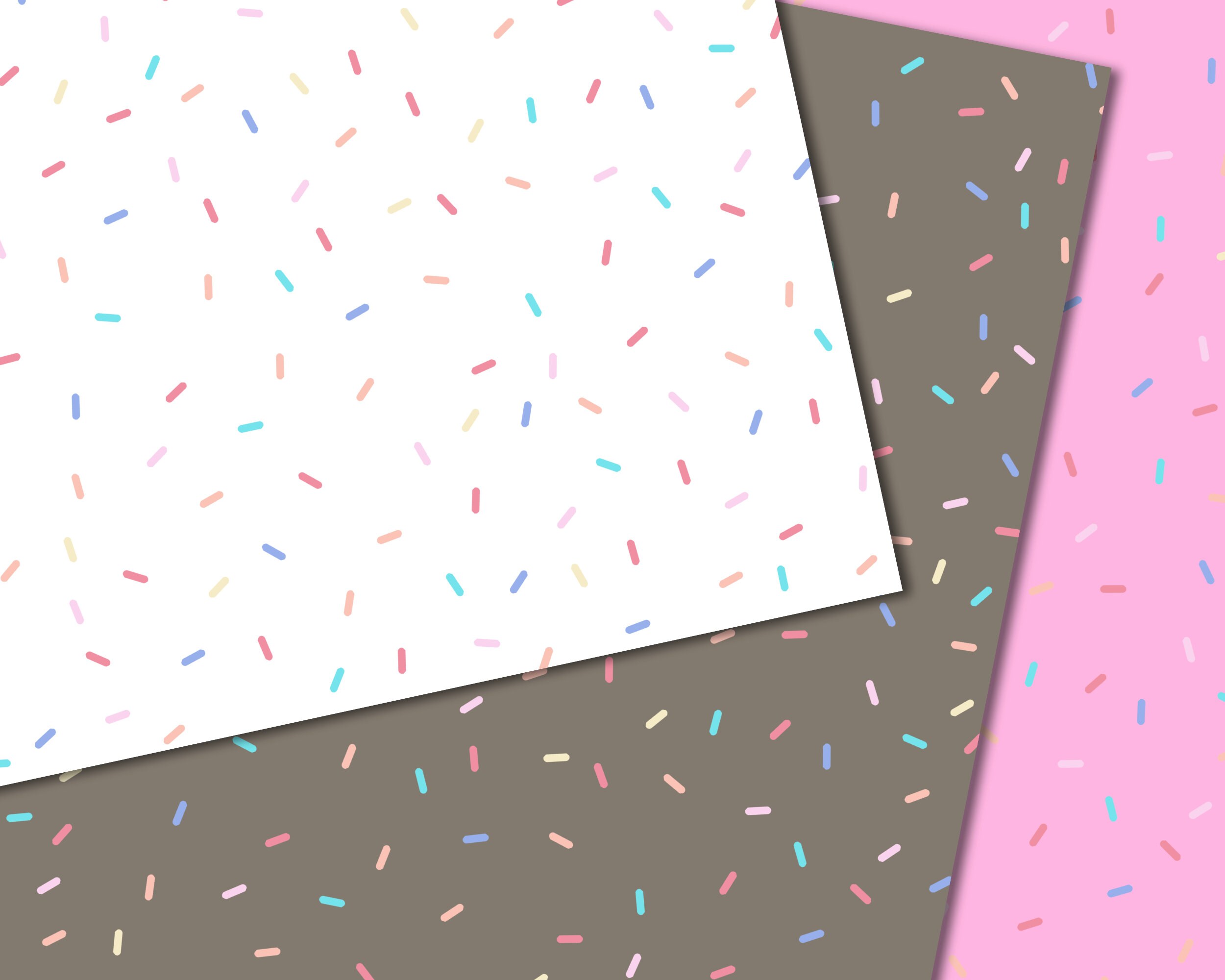 Seamless Rainbow Sprinkle Digital Papers, Rainbow Jimmies Ice Cream ...