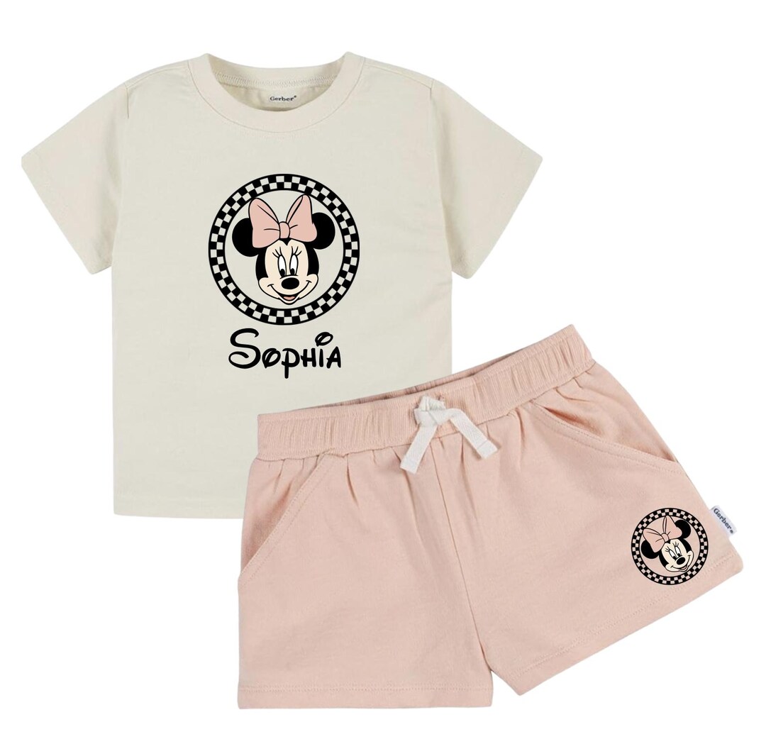 Minnie 2 Pc Set Personalized, Disney Outfit for Girls, Minnie Pants and ...