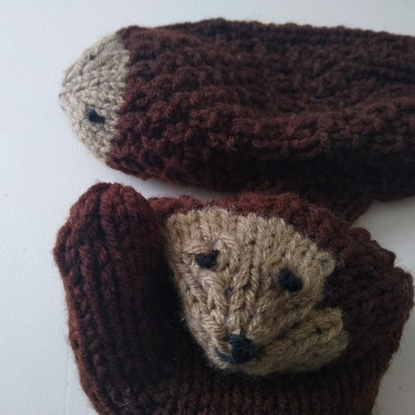 Hedgehog Mittens - Etsy