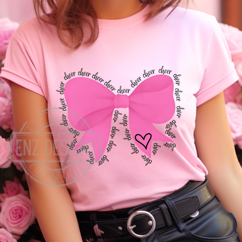 Pink Cheer Bow PNG, School Spirit Design (digital Download) - Etsy