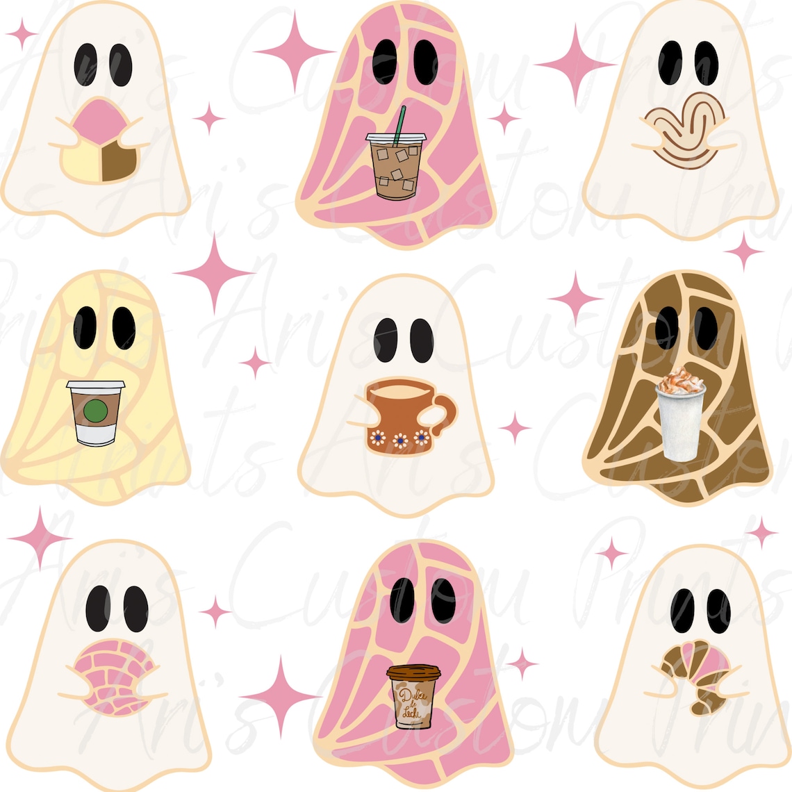 Spooky Conchas PNG, Mexican Ghost Png, Mexican Conchas Ghost, Halloween ...