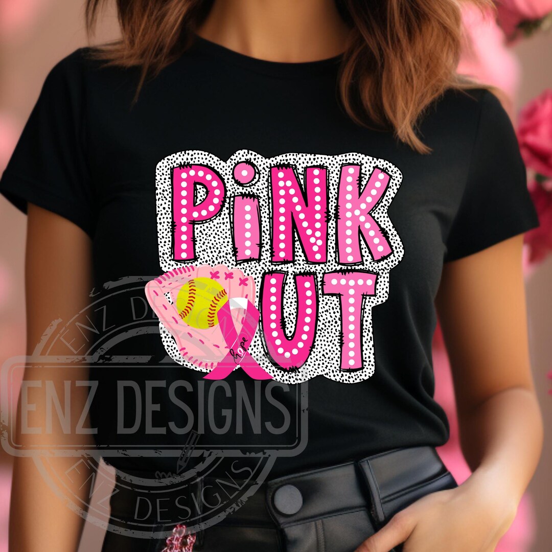Softball Pink Out Png, Breast Cancer Softball Png, Breast Cancer ...