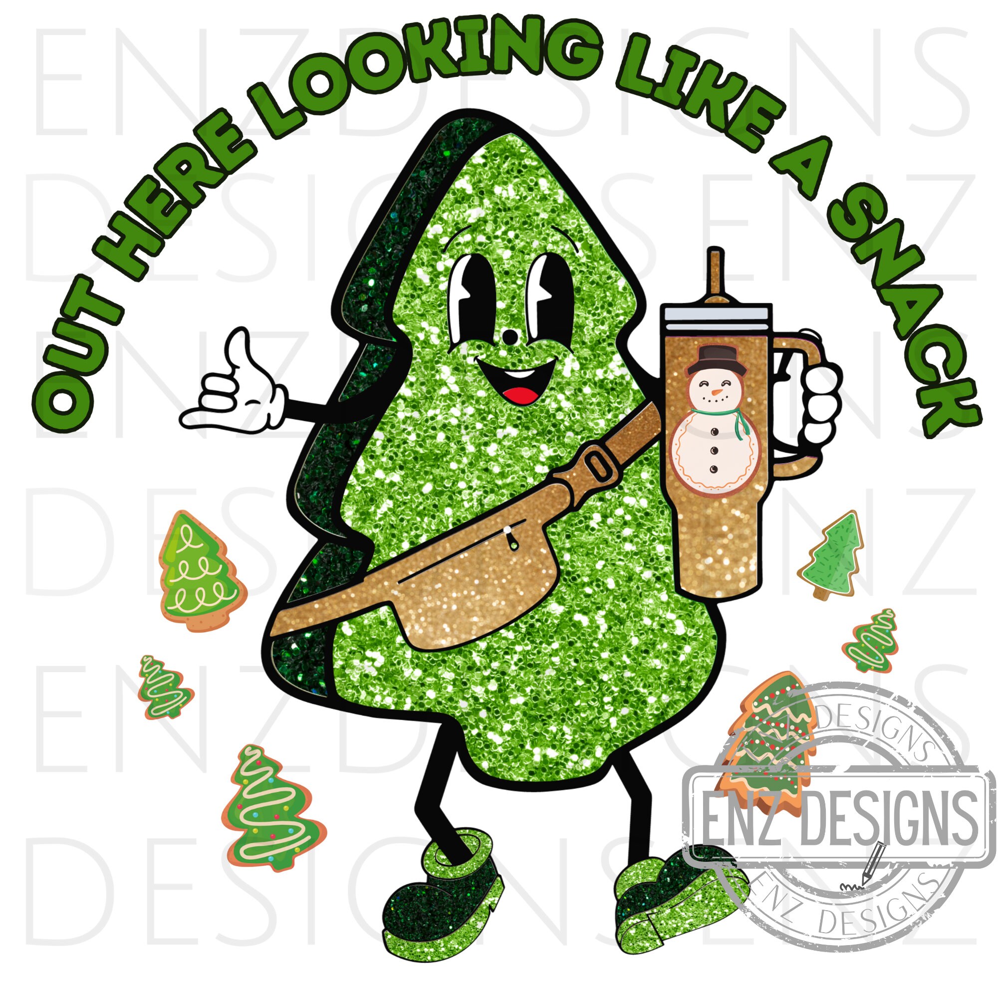 Out Here Lookin Like A Snack PNG Christmas Tree Cake Snack - Etsy