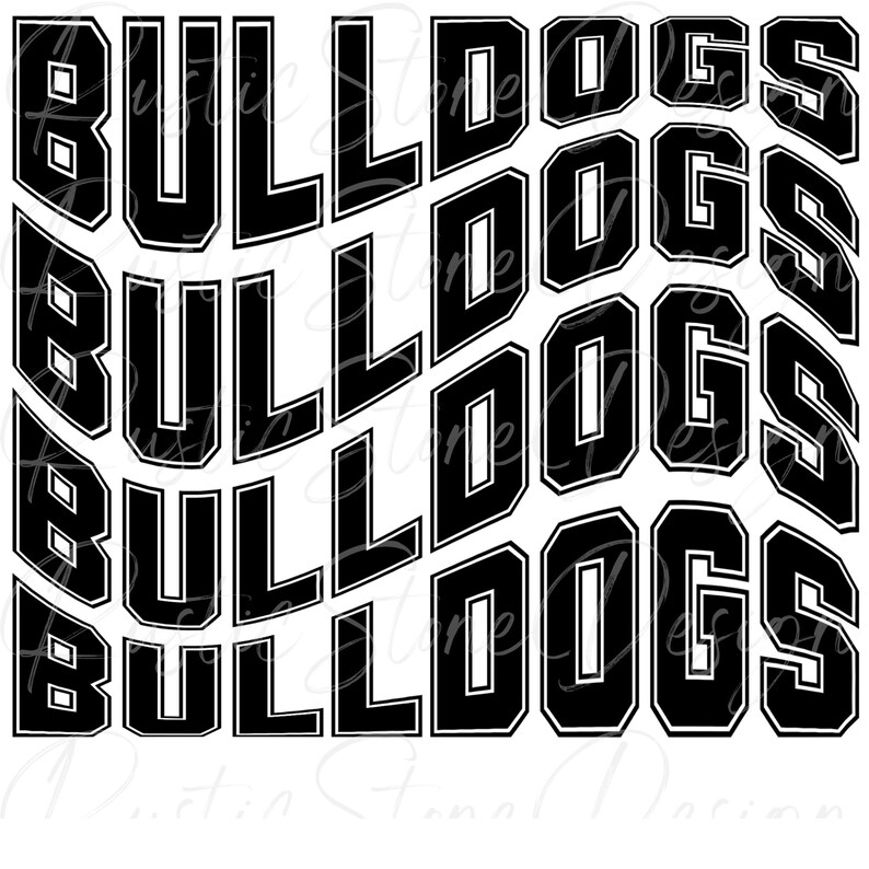 Bulldogs Mascot PNG, Black and White Font (digital Download) - Etsy