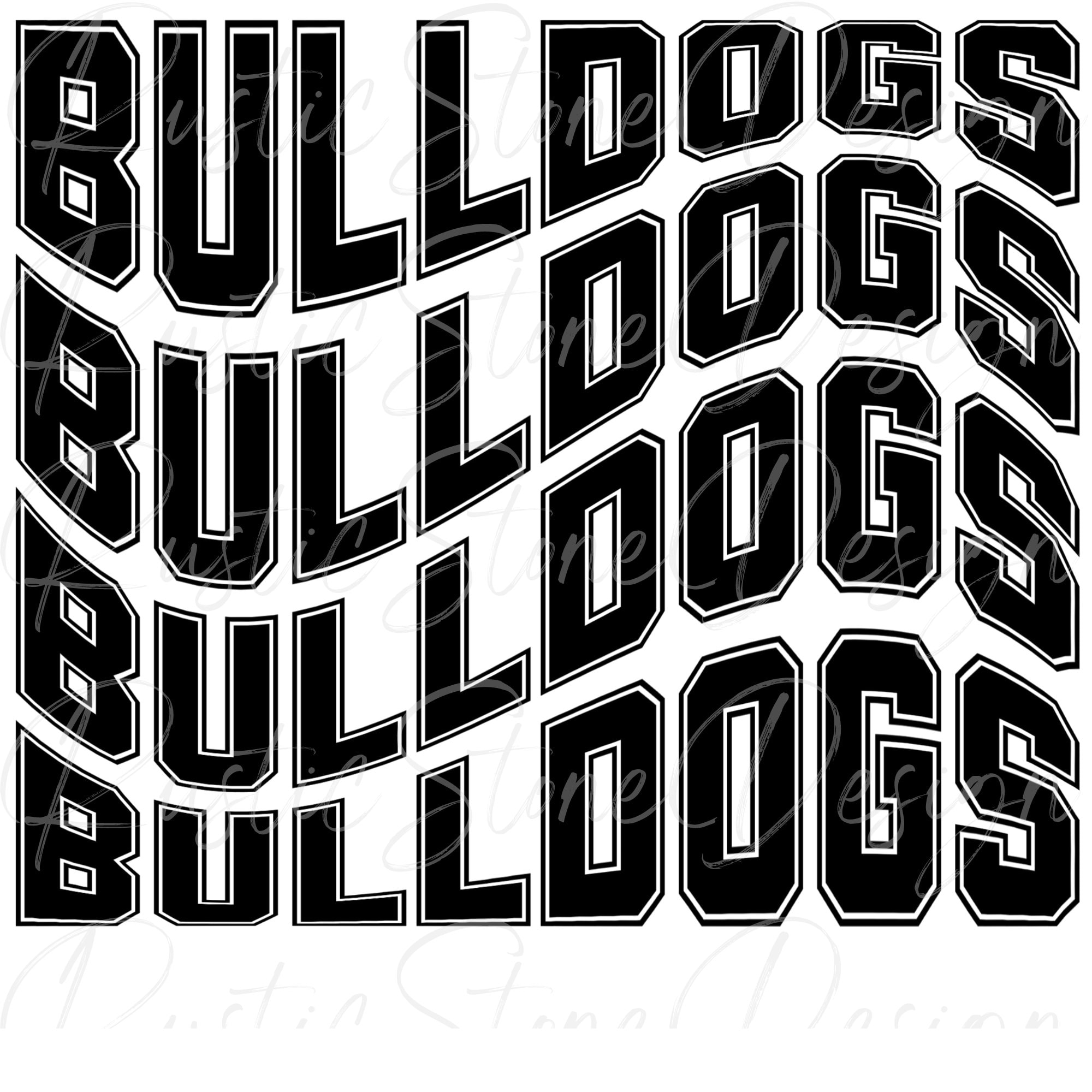 Bulldogs Mascot PNG, Black and White Font (digital Download) - Etsy