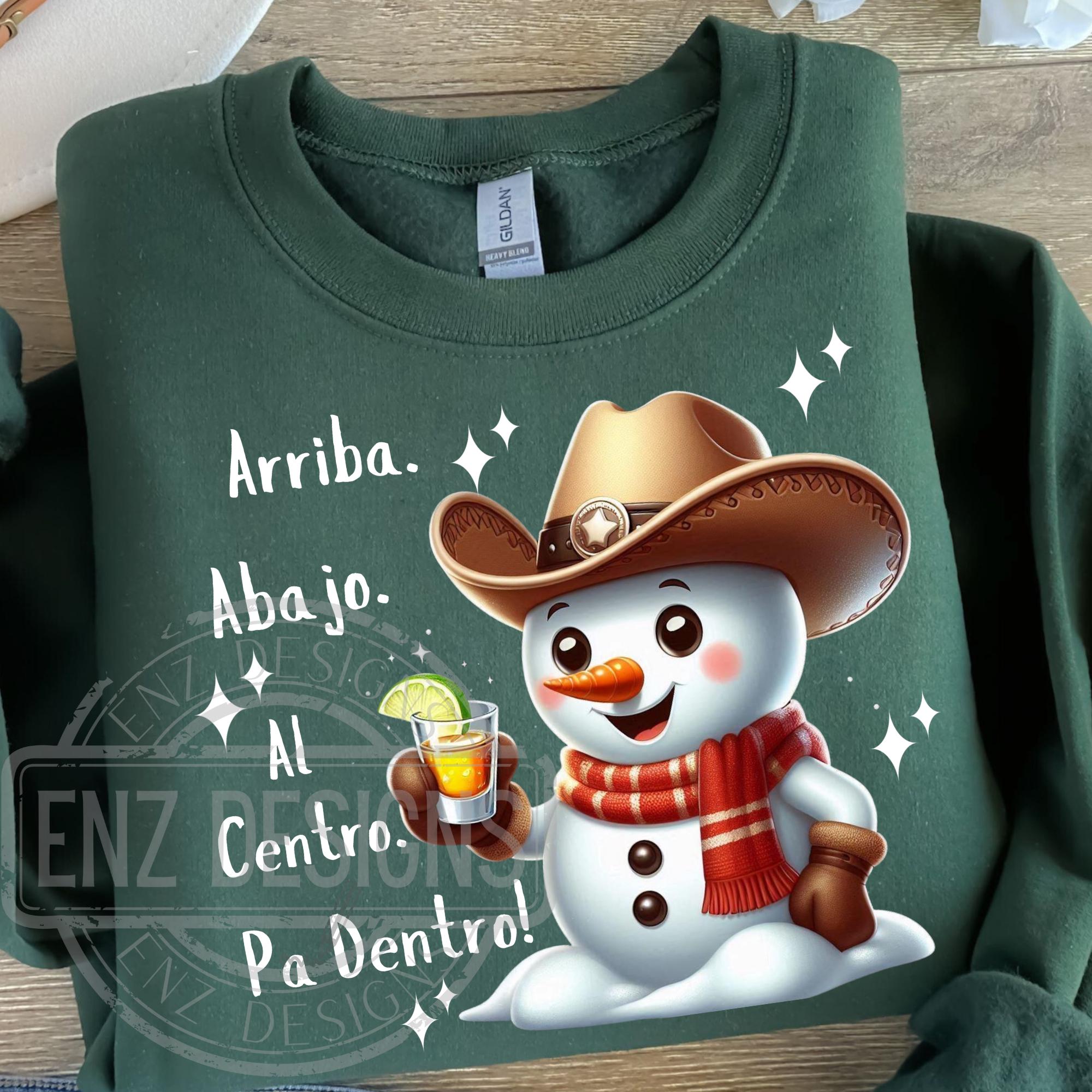Arriba, Abajo Al Centro Snowman Png, Spanish Christmas Png, Drunk ...