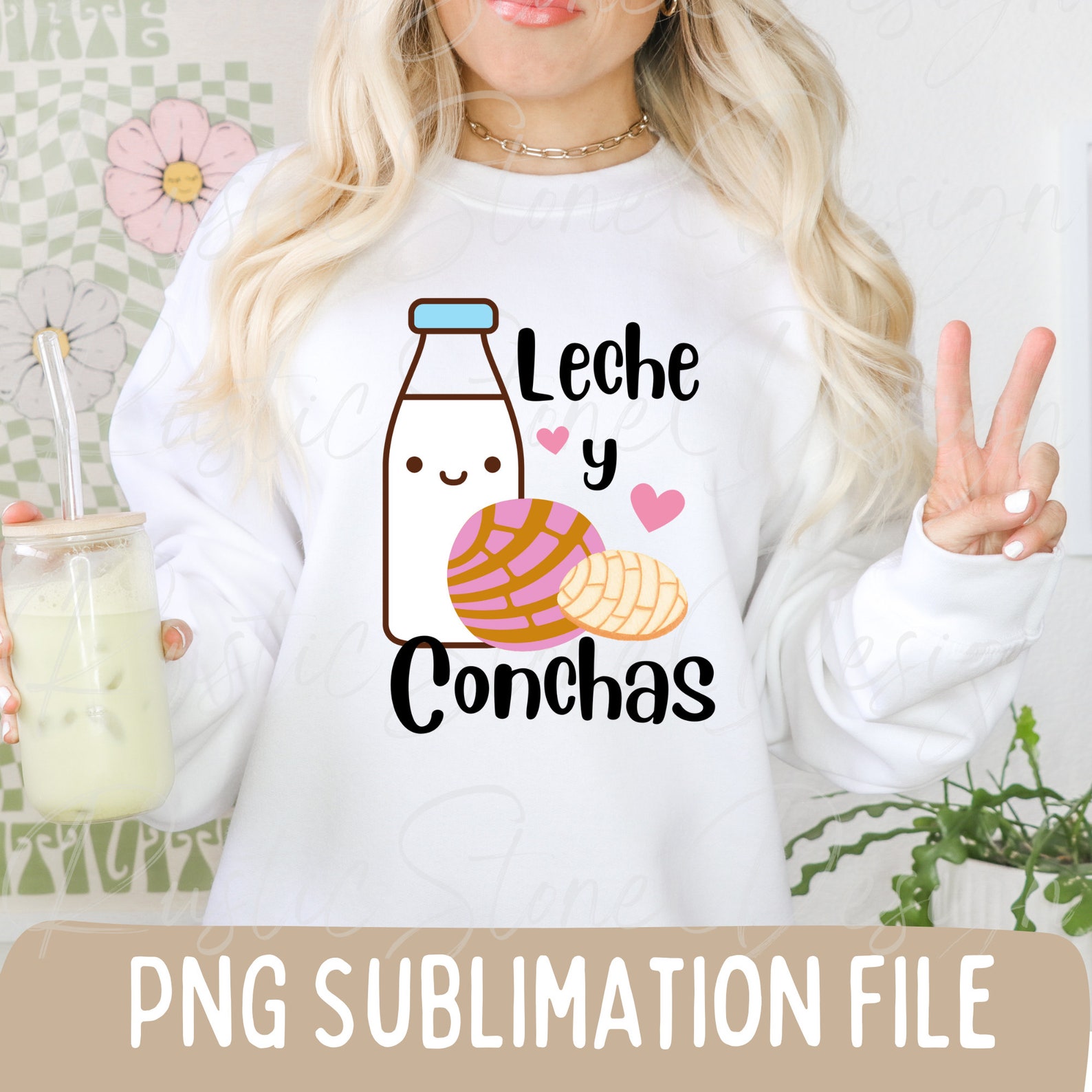 Leche Y Conchas Png, Conchas PNG, Mexican Sweet Bread Png, Spanish Svg ...