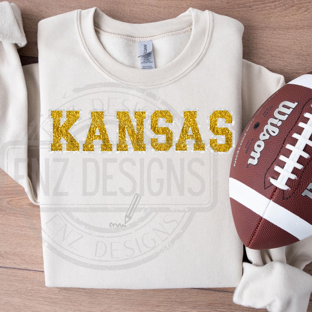 Kansas PNG, Kansas Gold Glitter PNG, Glittery Yellow Kansas, Trending ...