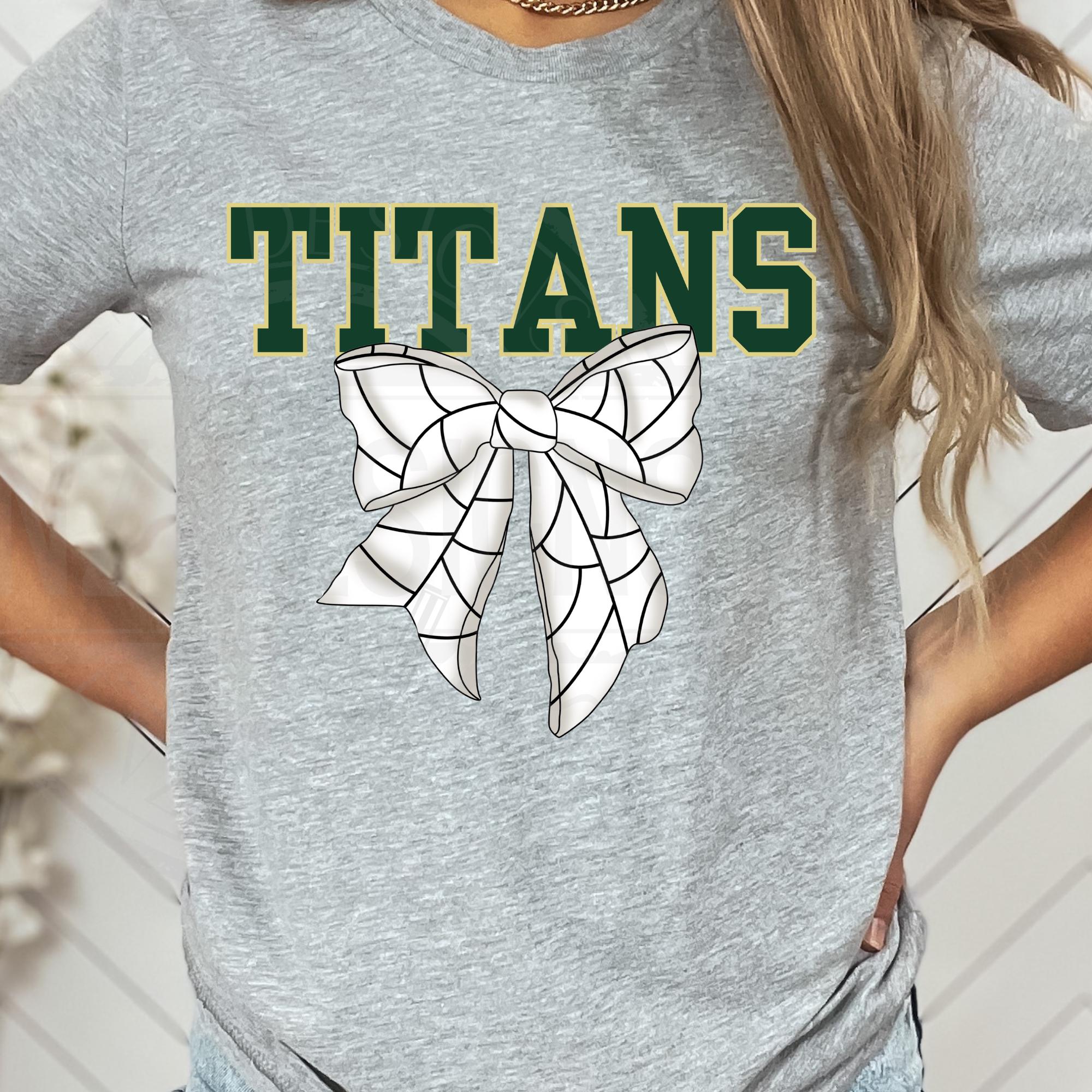 Titans Volleyball Bow Png, Titans Digital Download, Titans Volleyball ...