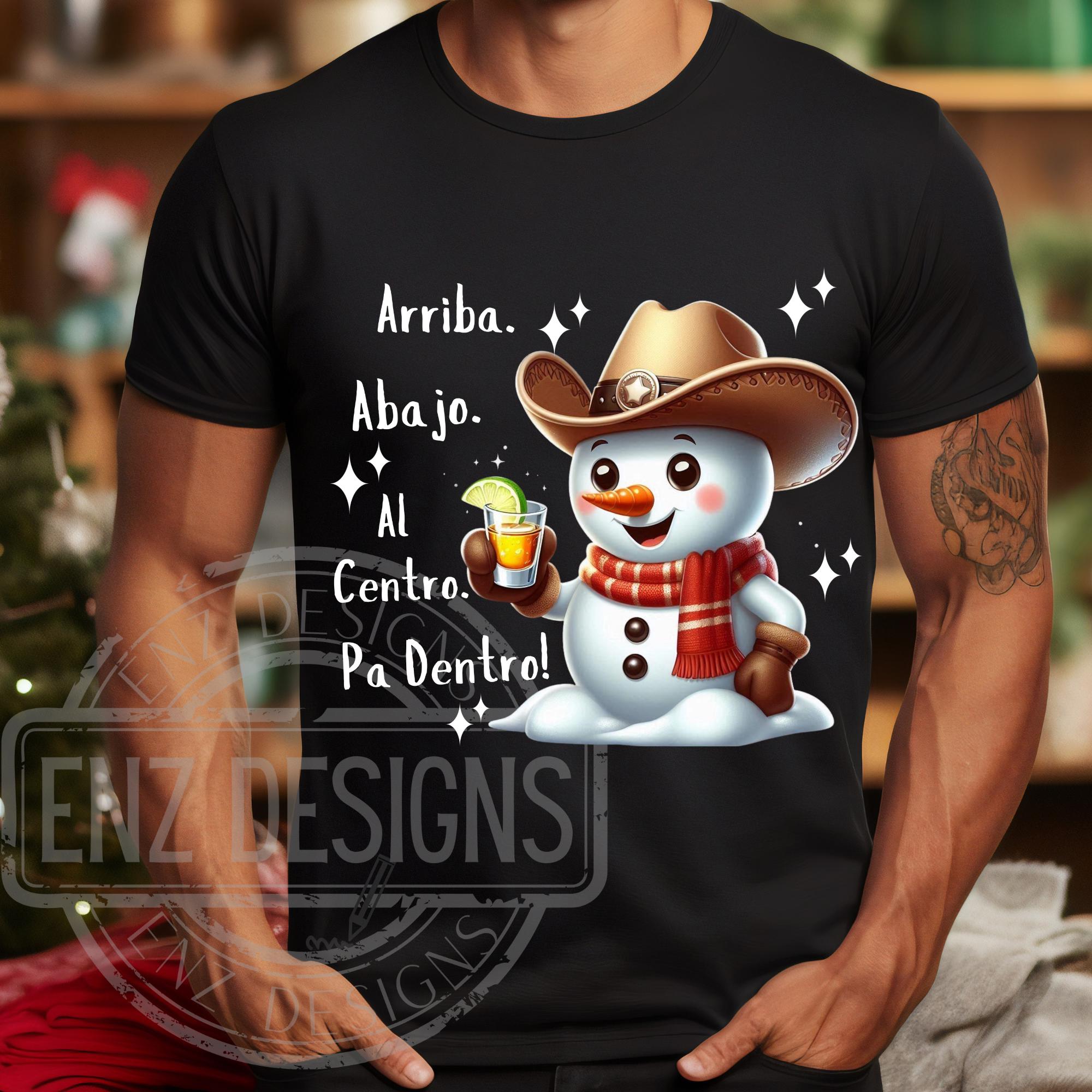 Arriba, Abajo Al Centro Snowman Png, Spanish Christmas Png, Drunk ...