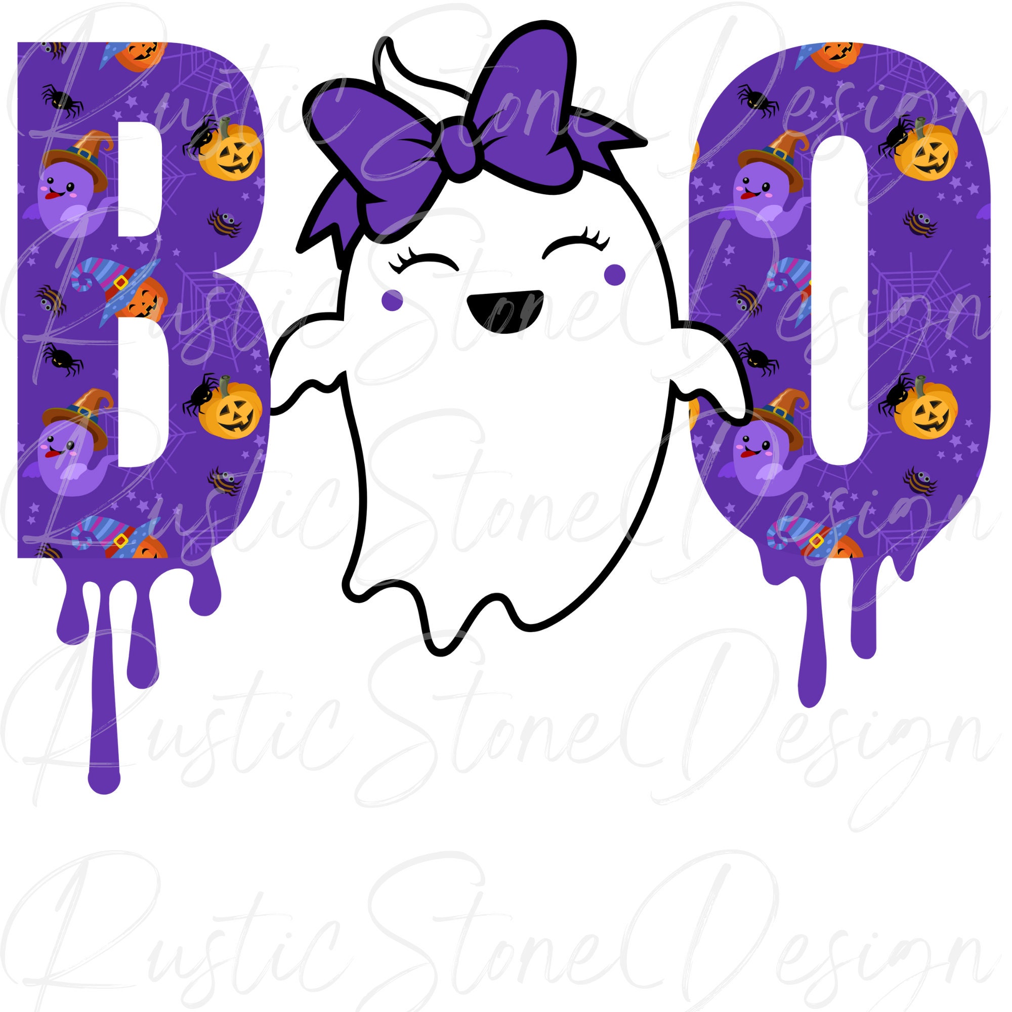 Halloween PNG Halloween Purple Boo Png for Girl Pastel - Etsy