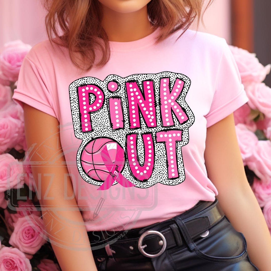 Basketball Pink Out Png, Breast Cancer Basketball Png, Breast Cancer ...