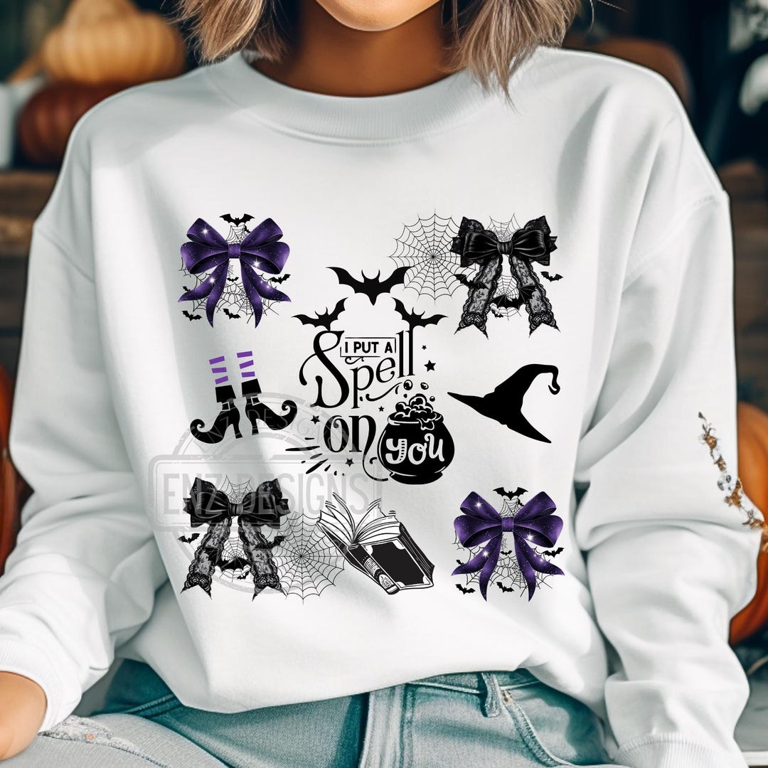 Put A Spell on You Png, Bruja Vibes Png, Bruja Design, Witch Png, Ghost ...