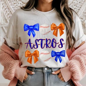 Coquette Astro Bows Png, Orange and Blue Bows Png Design, Sporty Png ...