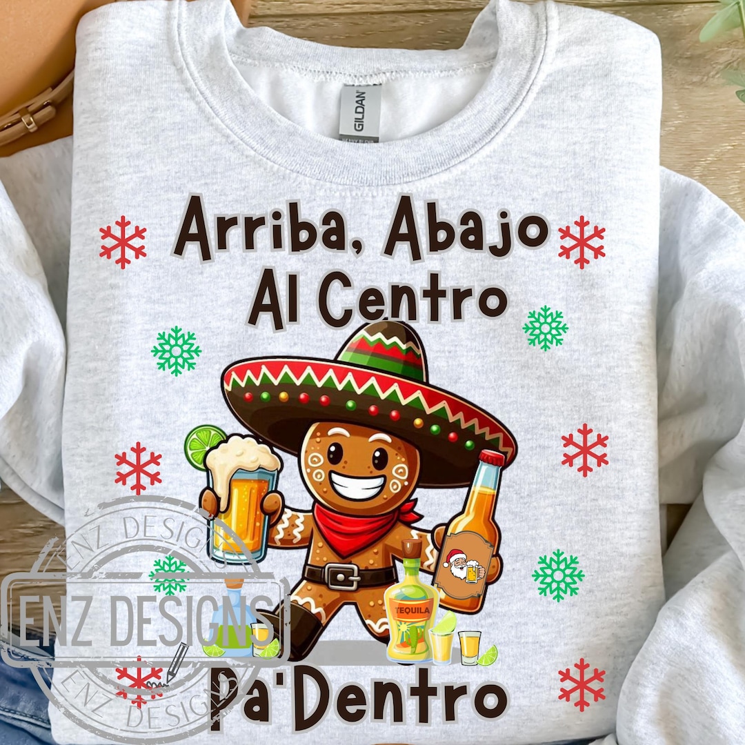 Arriba, Abajo Al Centro Gingerbread Man Png, Spanish Christmas Png ...
