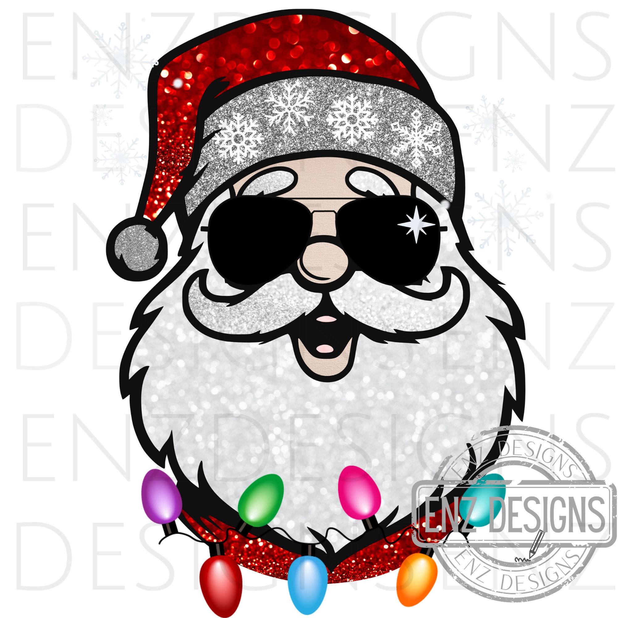 Glitter Santa Png, Glitter Christmas, Glitter PNG, Pink Christmas, Pink ...