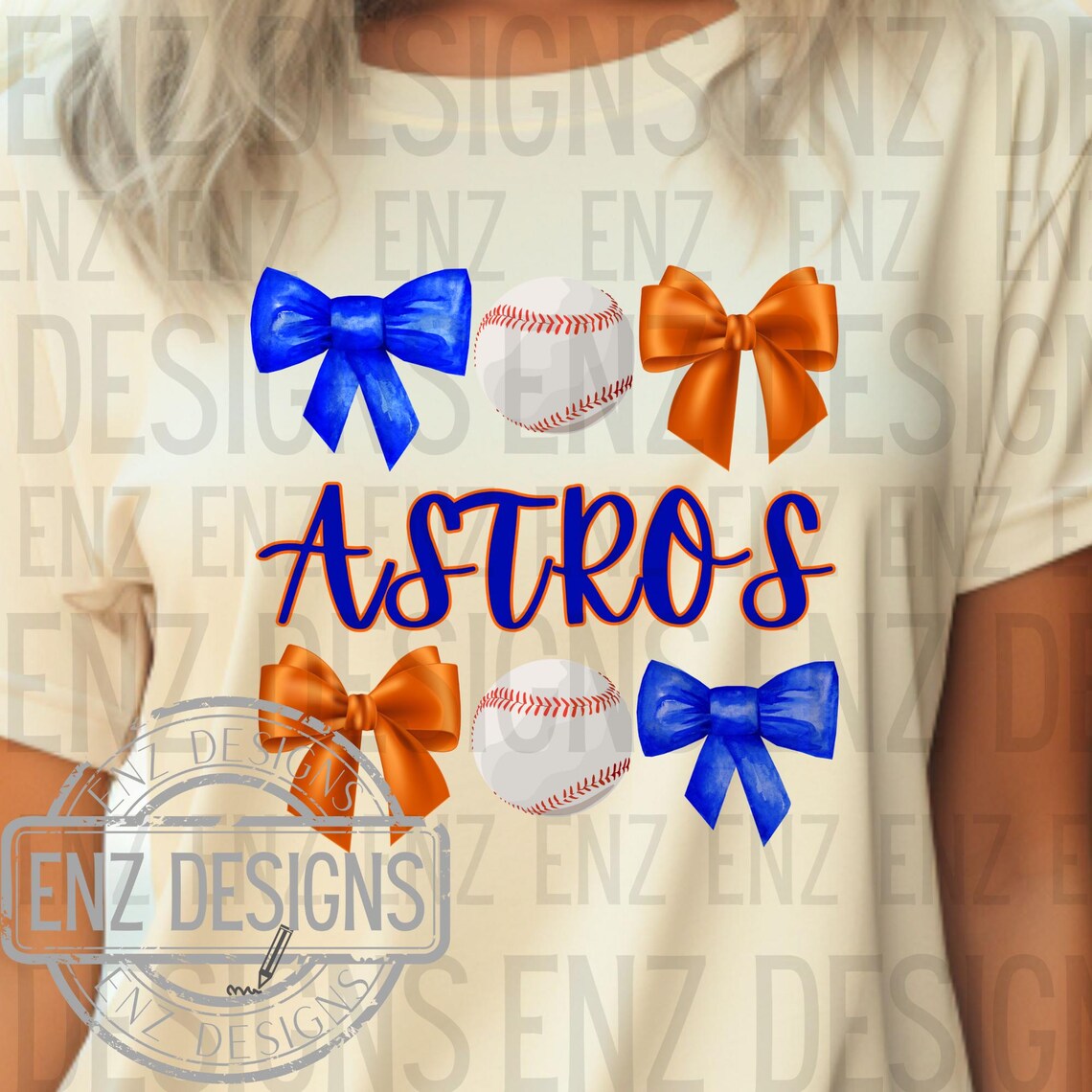 Coquette Astro Bows Png, Orange and Blue Bows Png Design, Sporty Png ...