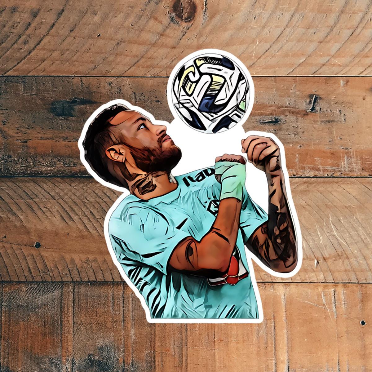 Illustration Realistic Cartoon Style Soccer Football Vinyl Glossy Matte ...