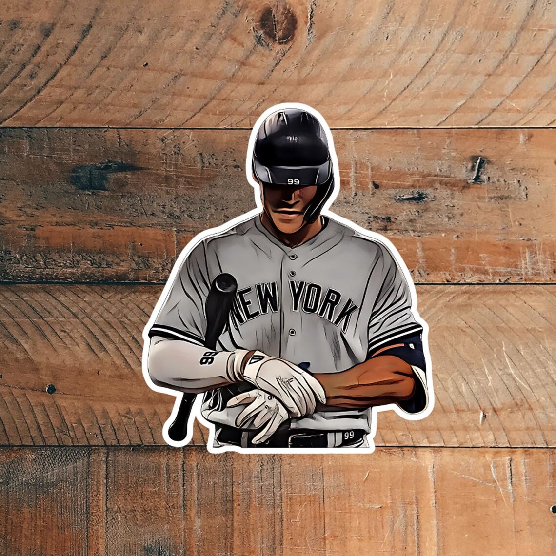Realistic Cartoon Illustrated Baseball Stickers Glossy Matte Laminate ...