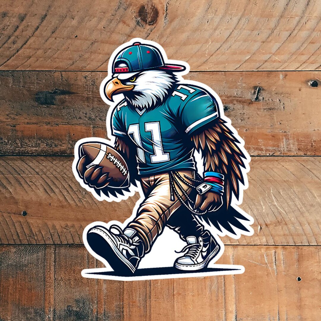 Fun Eagle Vinyl Glossy Matte Fan Favorite Football Sport Stickers - Etsy
