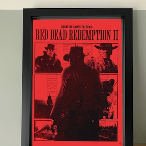 Red Dead Redemption 2 Game Poster A4 Framed - Etsy Australia