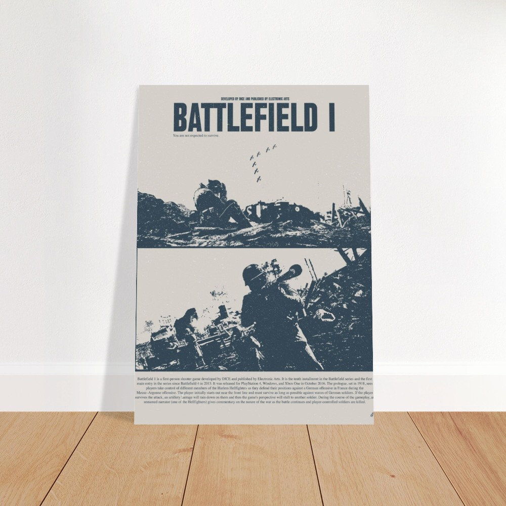 Battlefield 1 Game Poster Print - Etsy