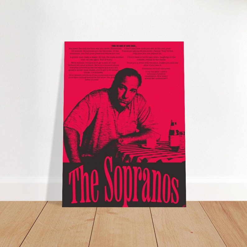 The Sopranos TV Show Poster, Tony Soprano Artwork for Room - Etsy
