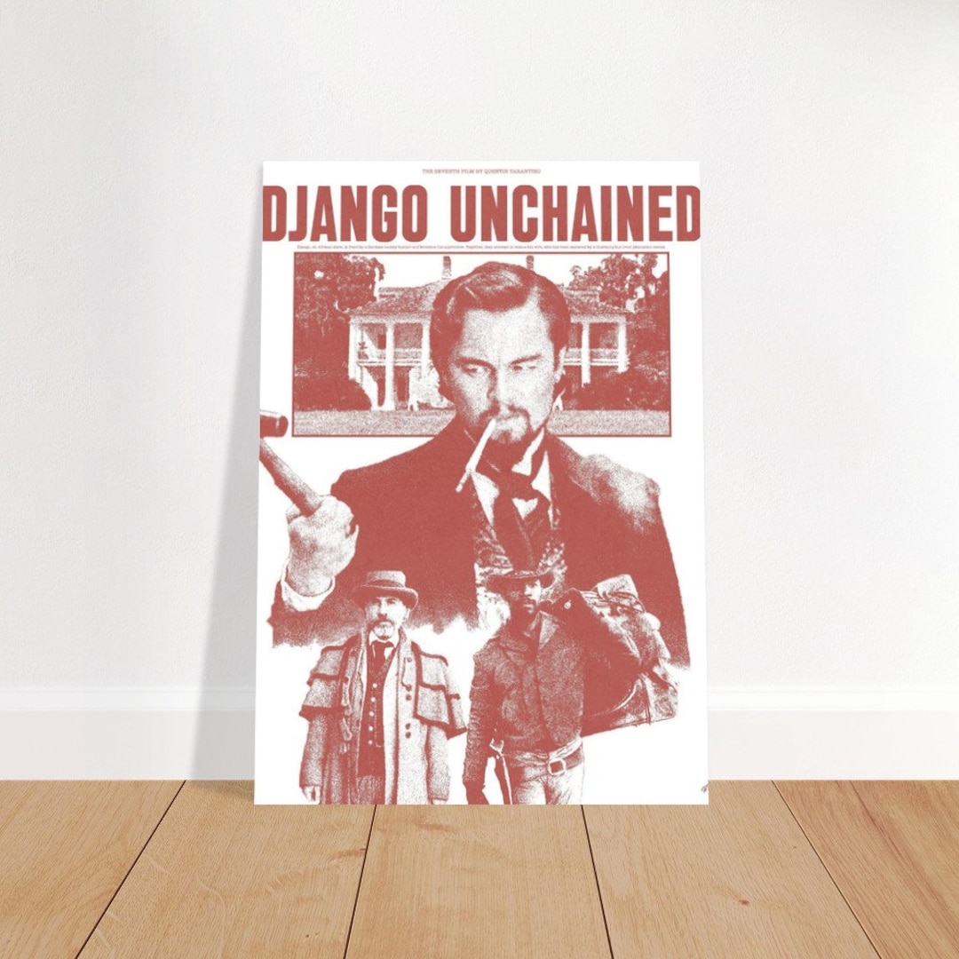 Django Unchained 2012 Film Poster, Cowboy Western Movie Print - Etsy