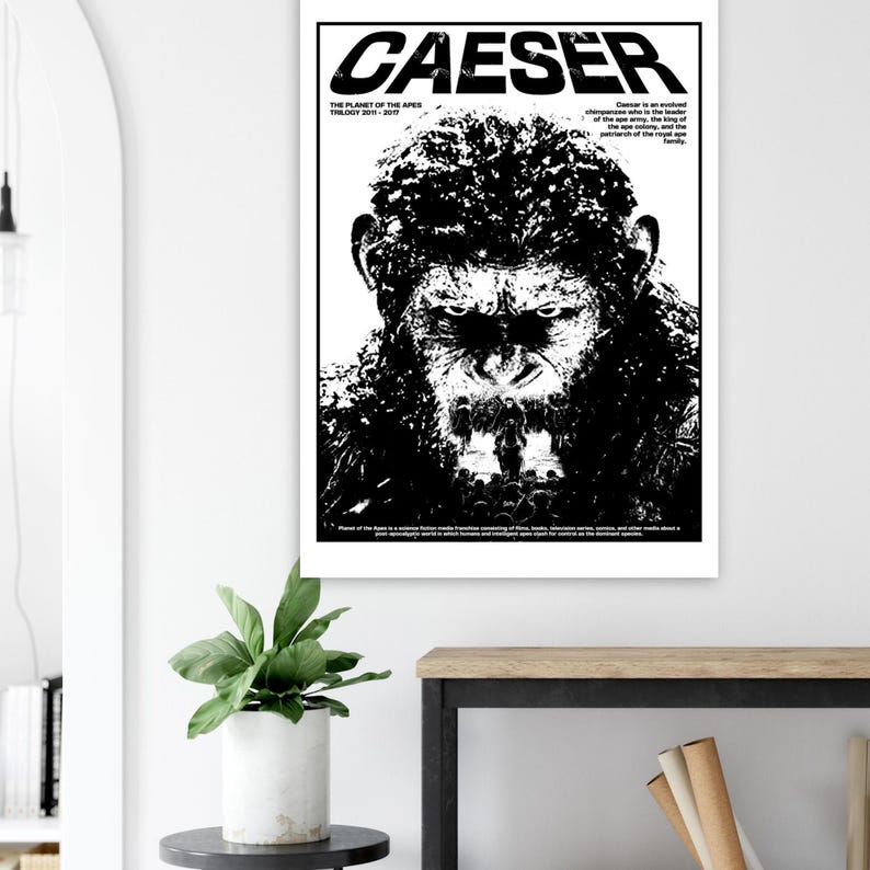 Caeser, Planet of the Apes Wall Poster Print for Room - Etsy