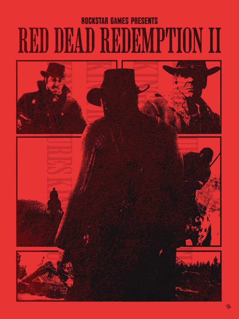 Red Dead Redemption 2 Game Poster A4 Framed - Etsy Australia