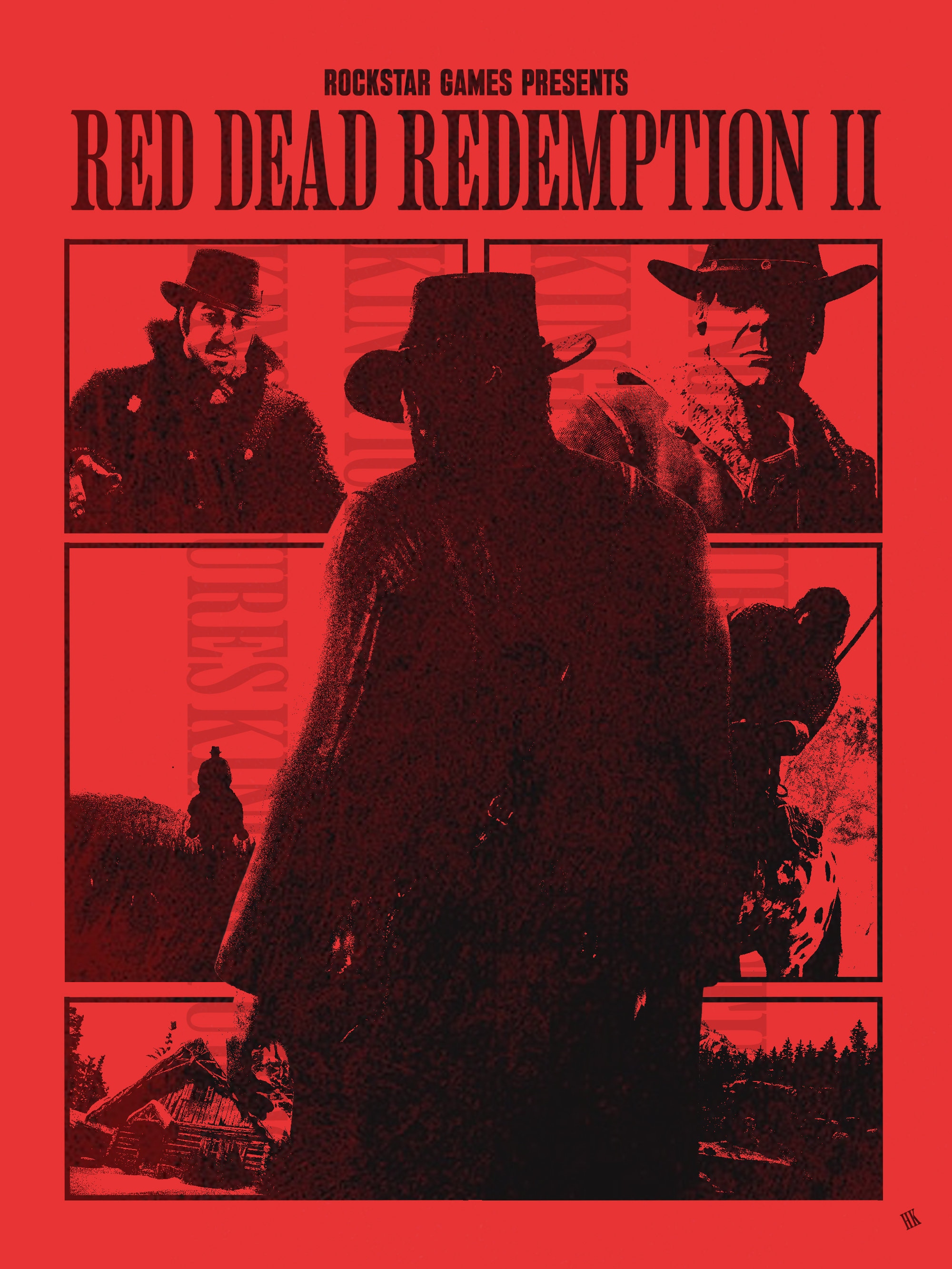 Red Dead Redemption 2 Game Poster A4 Framed - Etsy Australia