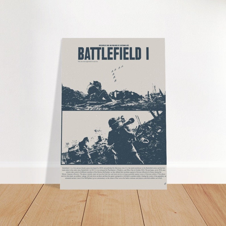 Battlefield 1 Game Poster Print - Etsy