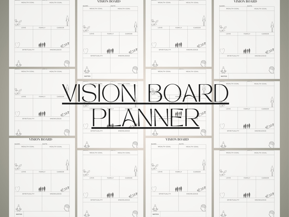 Vision Board Printables 2024 Vision Board Vision Board Template Vision ...