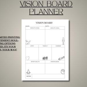 Vision Board Printables 2024 Vision Board Vision Board Template Vision ...