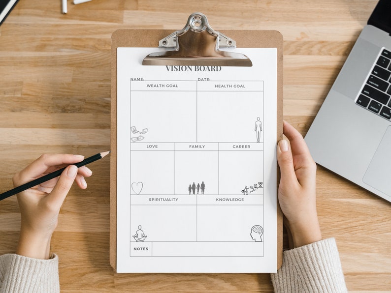 Vision Board Printables 2024 Vision Board Vision Board Template Vision ...