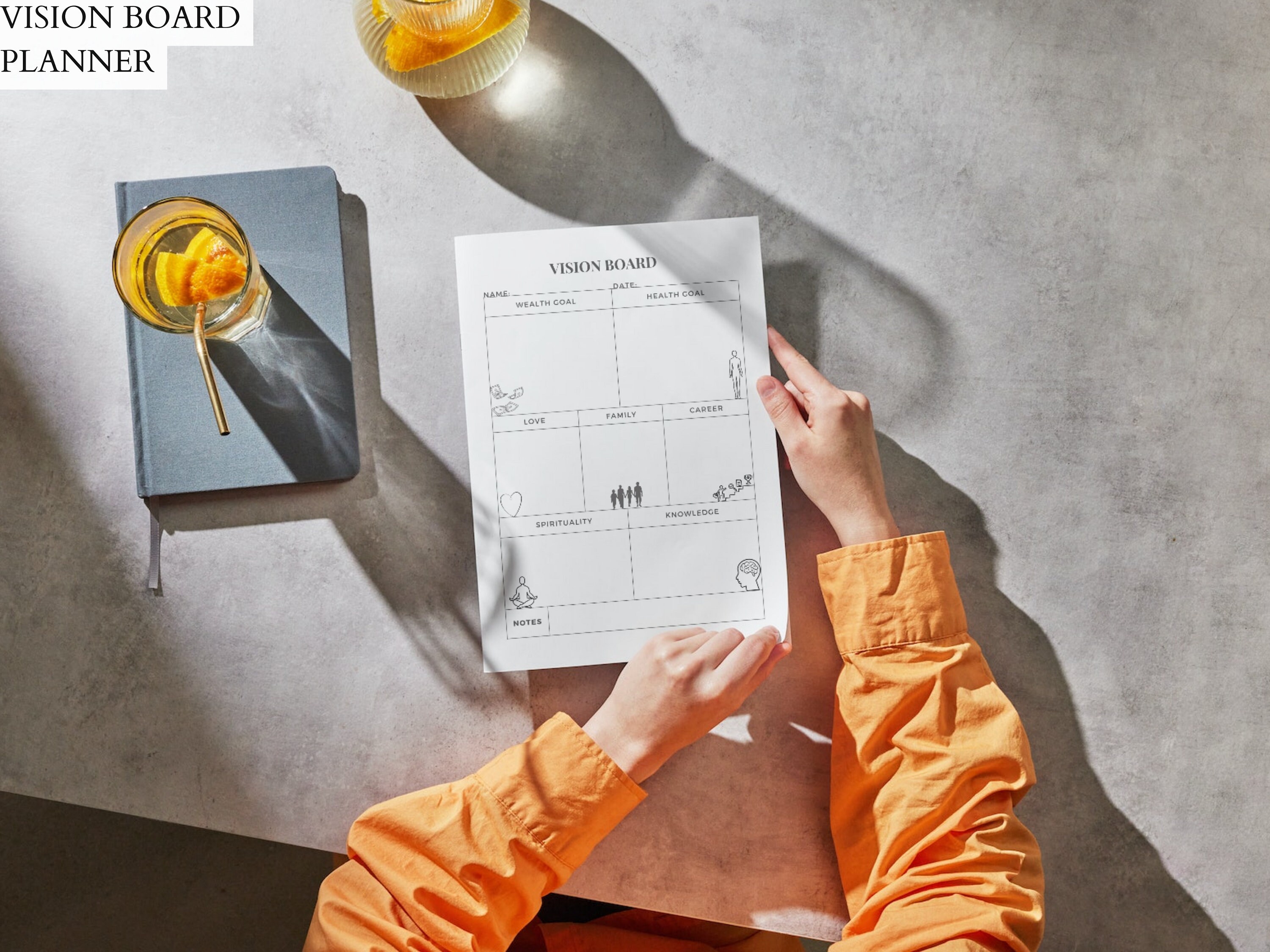 Vision Board Printables 2024 Vision Board Vision Board Template Vision ...