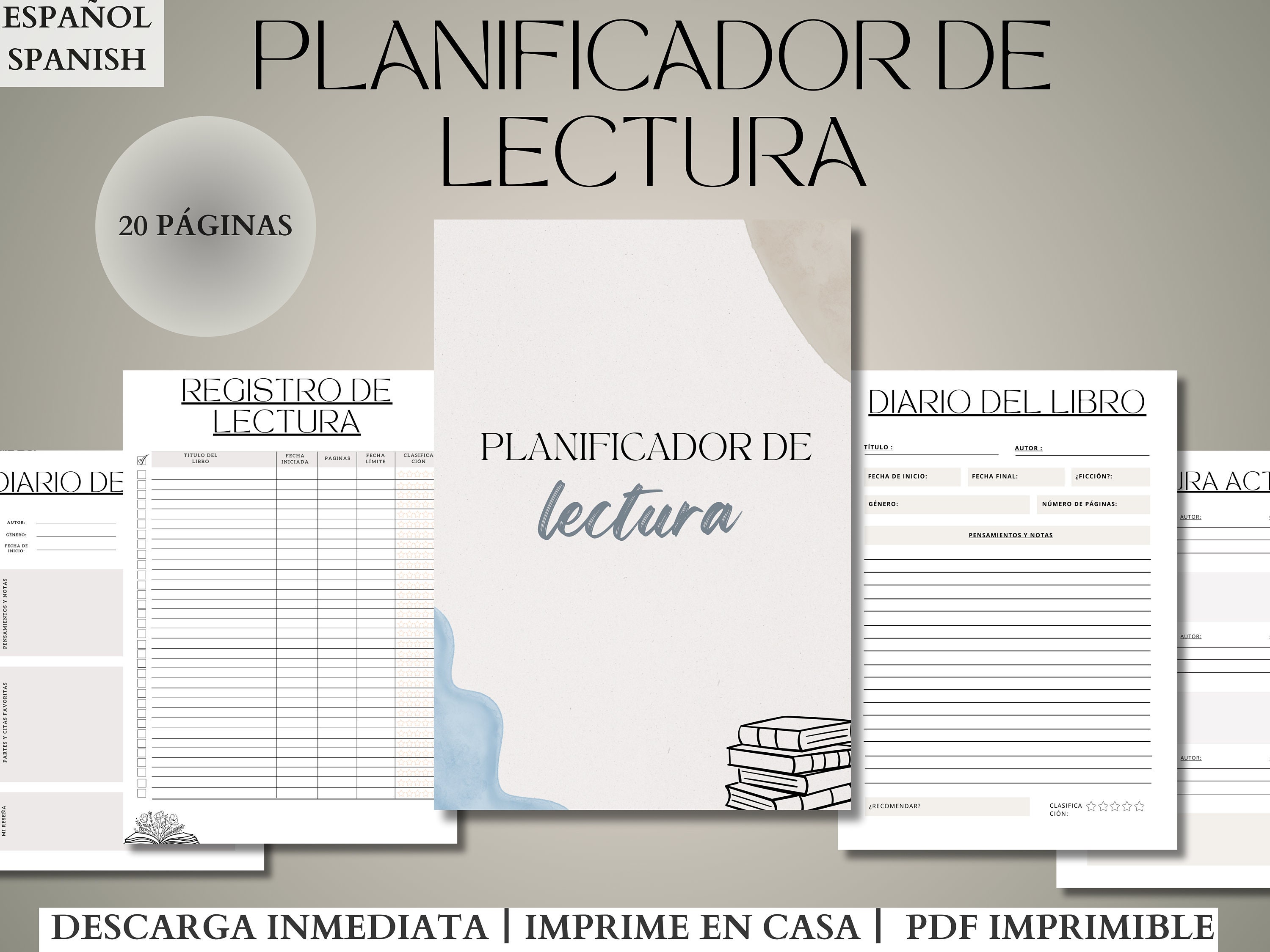 Diario De Lectura L Rastreador De Lectura L Registro De Lectura L ...