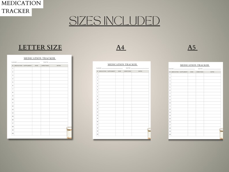 Medication Tracker L Medication Chart L Medication Log L Medication ...
