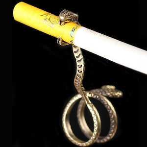 Elegant Cigarette Holder Gold Silver Cigarette Holder Finger Clip ...