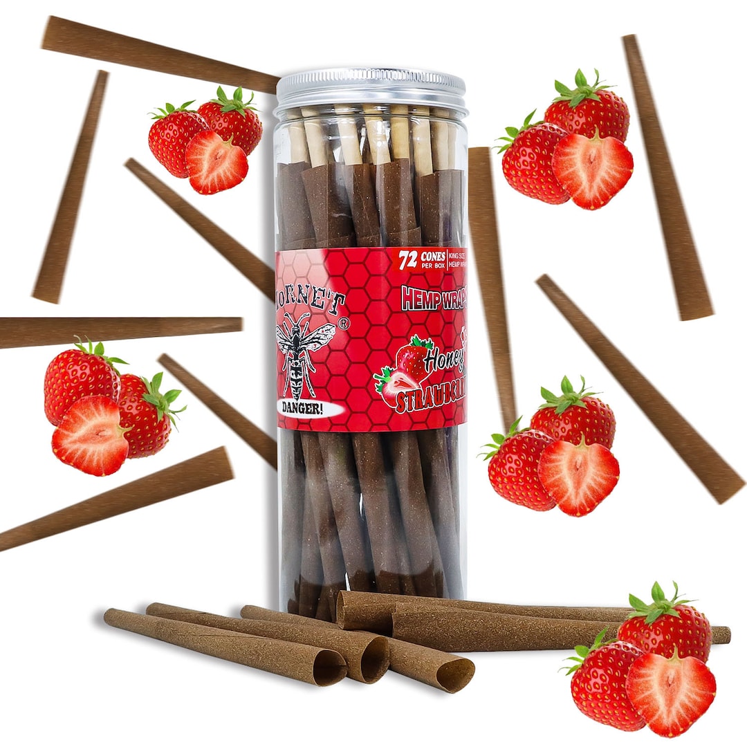 Flavored Pre-rolled Blunts Cones 72 PC 110 MM Strawberry Honey ...