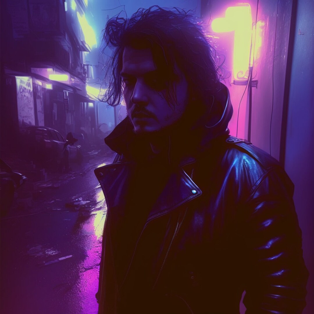 Mysterious Cyberpunk Vampire in Leather Jacket - Etsy