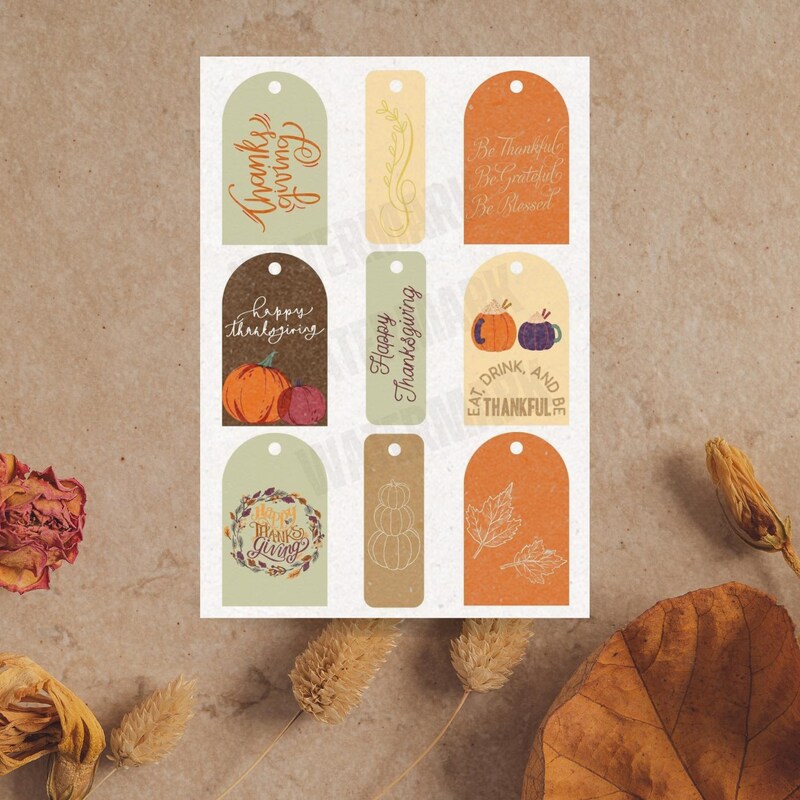 Thanksgiving Tags - Etsy