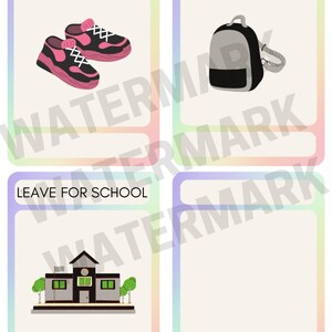 Printable Back to School Morning Routine Flash Cards Kids Flash Cards ...