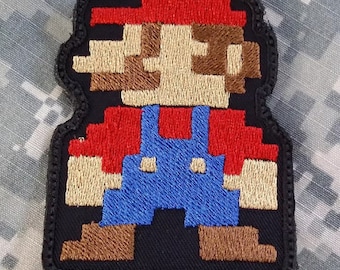 Super-mario Logo Patch 3.5 Inch Embroidered Iron / Sew on Badge ...