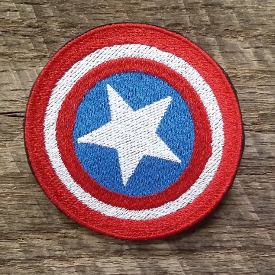 Captain America Embroidered Patches - Etsy