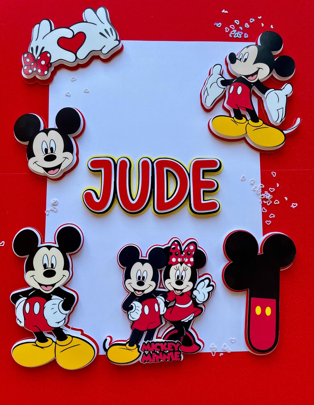 Mouse Cake Toppers Micky Cake Topper Set. - Etsy