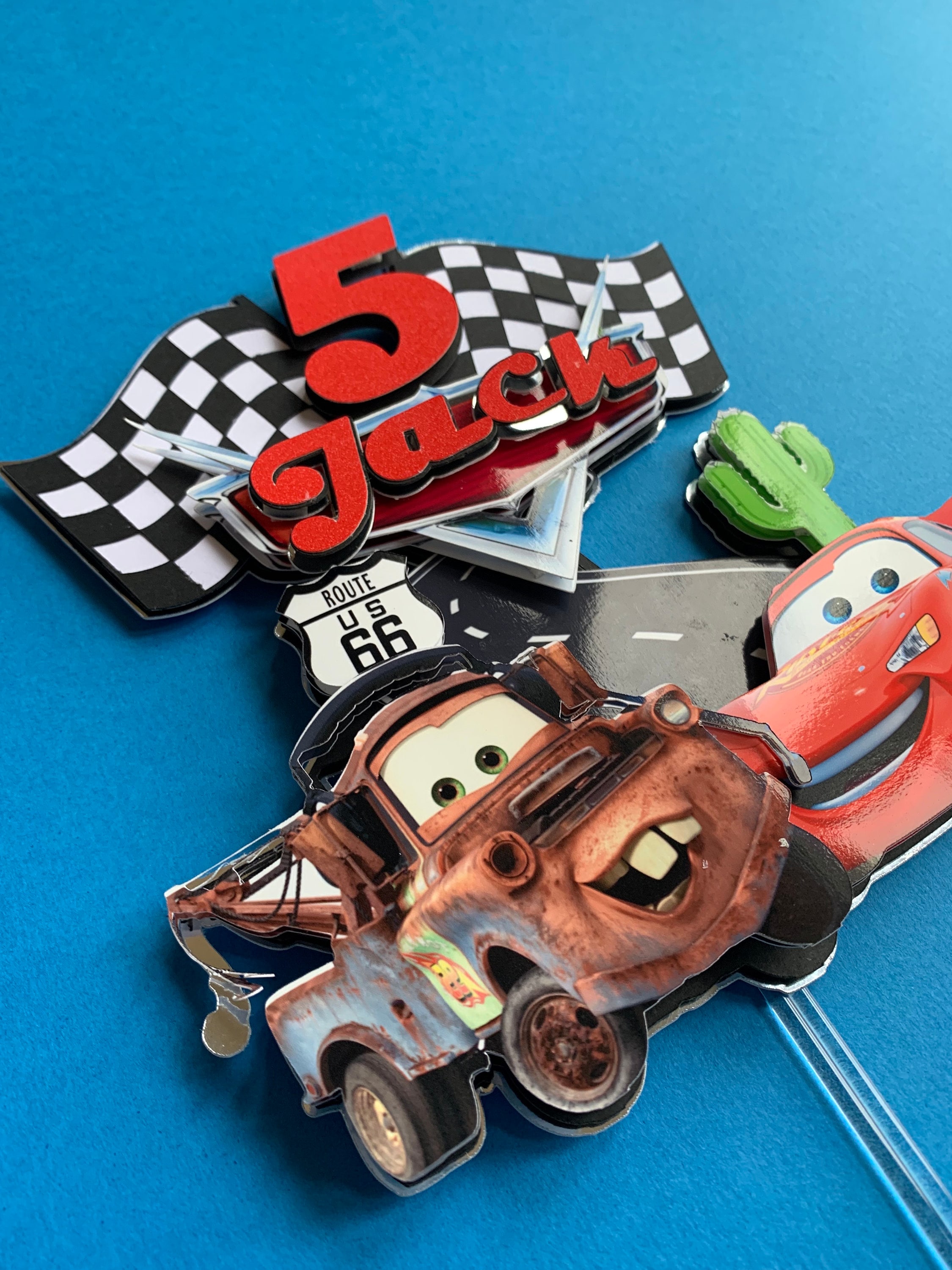 Cars / Lightning Mcqueen Cake Topper - Etsy UK